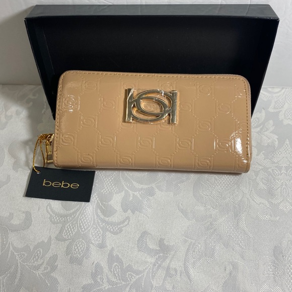bebe | Bags | Bebe Dana Popped Monogram Wallet Nude | Poshmark